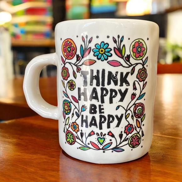 NATURAL LIFE | Dining | Natural Life White Ceramic Mug Cheerful Floral ...